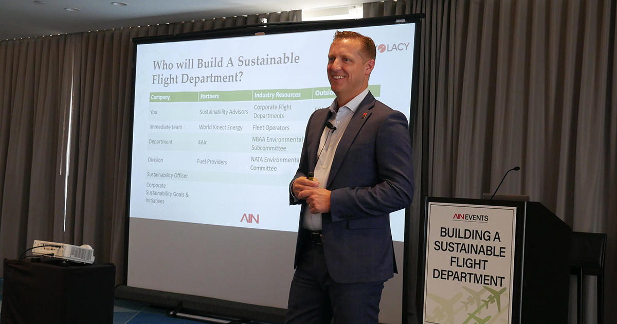 Clay Lacy SVP Scott Cutshall Featured on NBAA on Sustainability Podcast