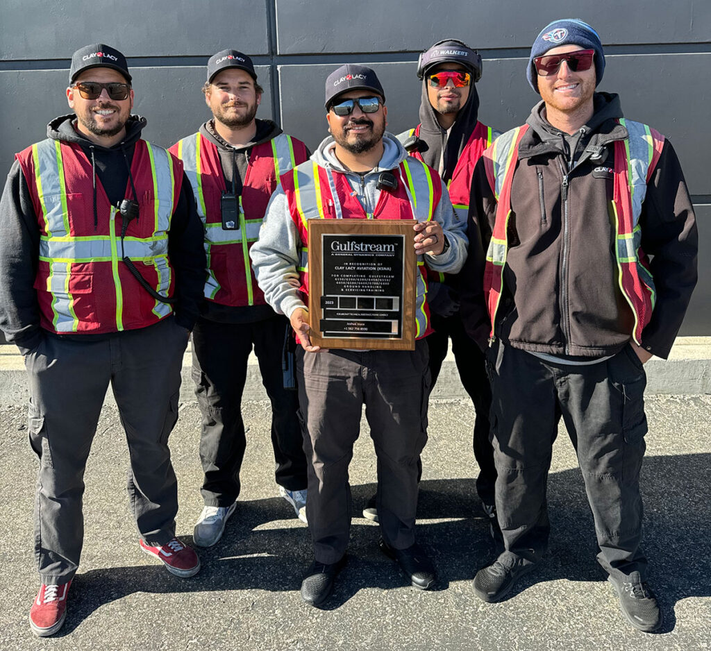 Clay Lacy Aviation Line Service Technicians Complete Gulfstream Ground ...